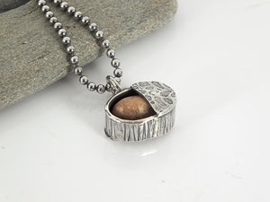 Mini Cage Stone Pendant– LjBjewelry