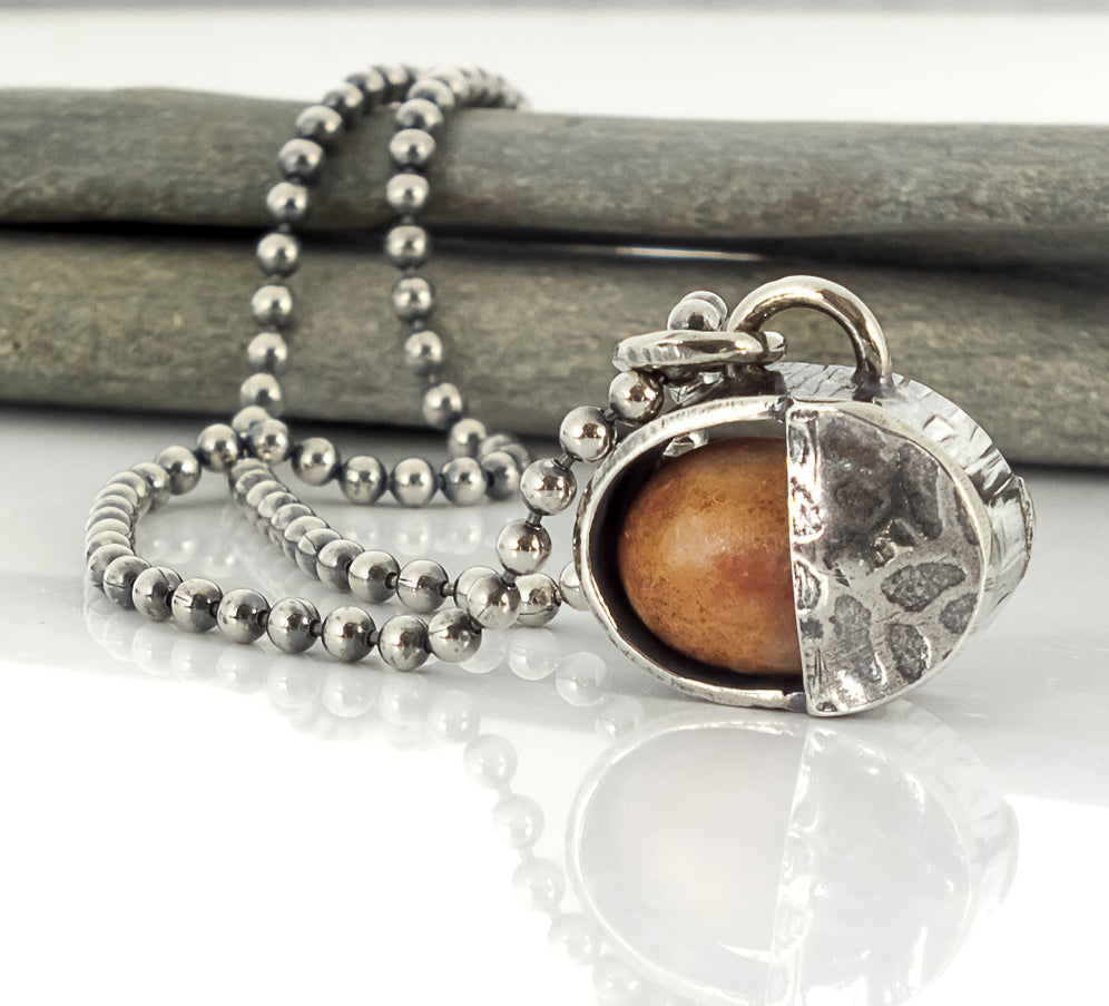 Mini Cage Stone Pendant– LjBjewelry