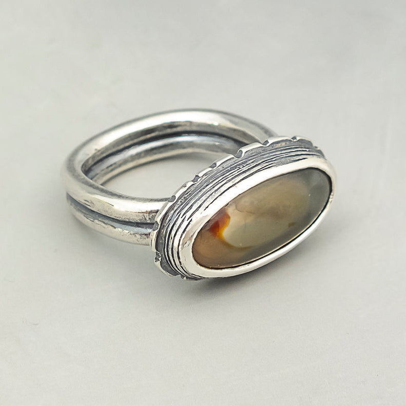 Handcrafted Sterling silver Imperial Jasper Ring - LjBjewelry