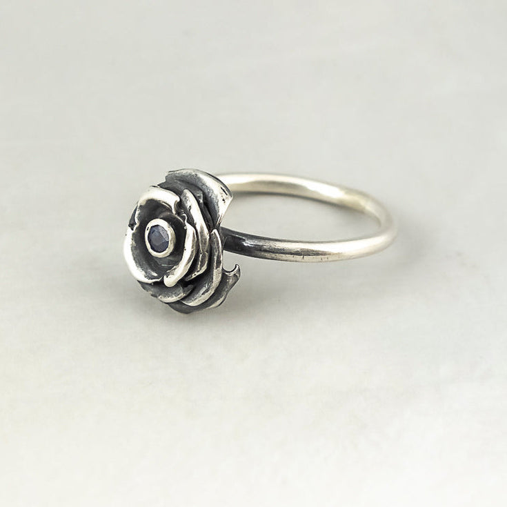 Small Sterling Sterling Silver Rose Ring– LjBjewelry