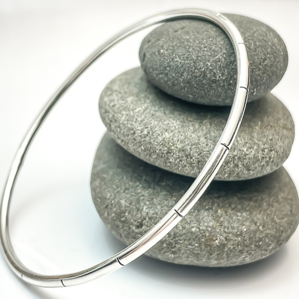 Silver Stacking Bangle - LjBjewelry