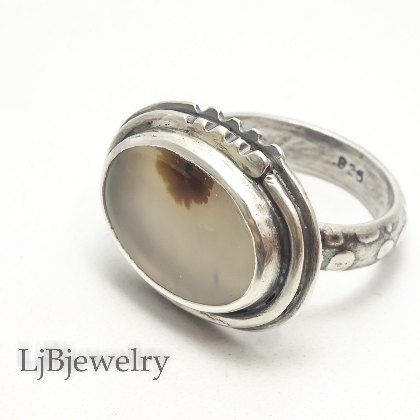 Sterling Silver Agate Ring– LjBjewelry
