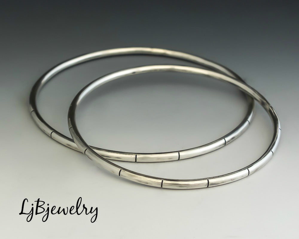 Silver Stacking Bangle - LjBjewelry