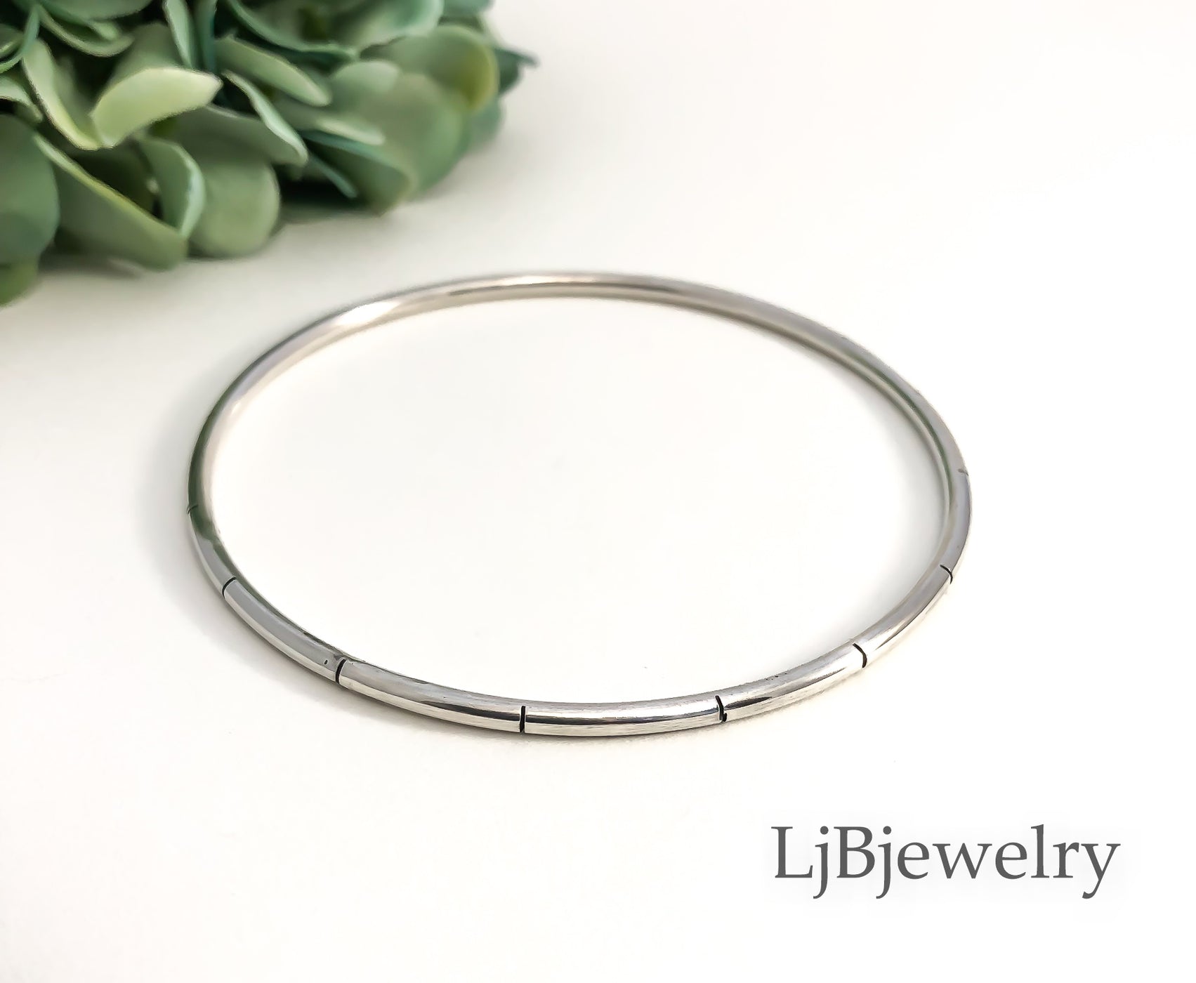 Silver Stacking Bangle - LjBjewelry