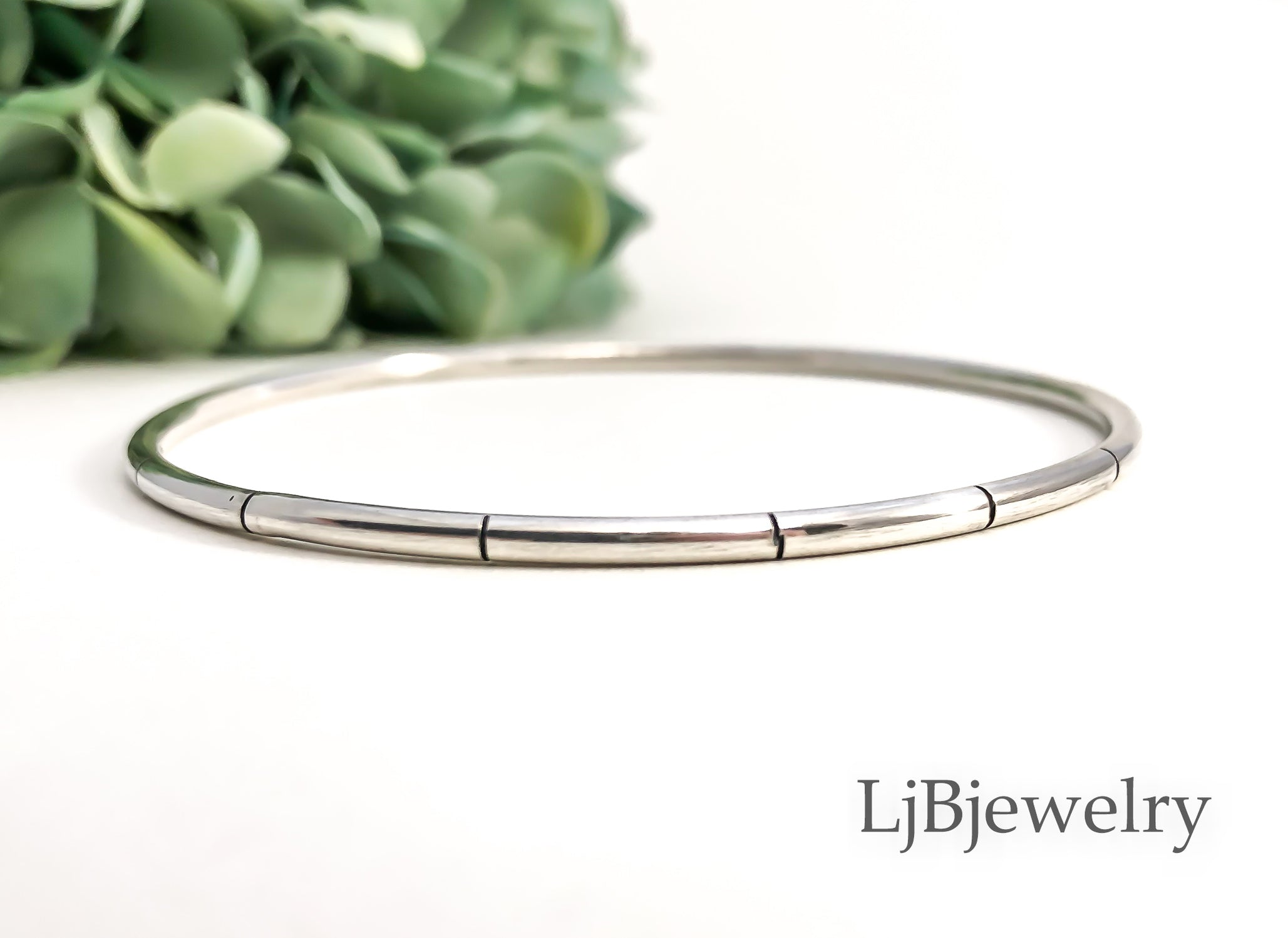 Silver Stacking Bangle - LjBjewelry